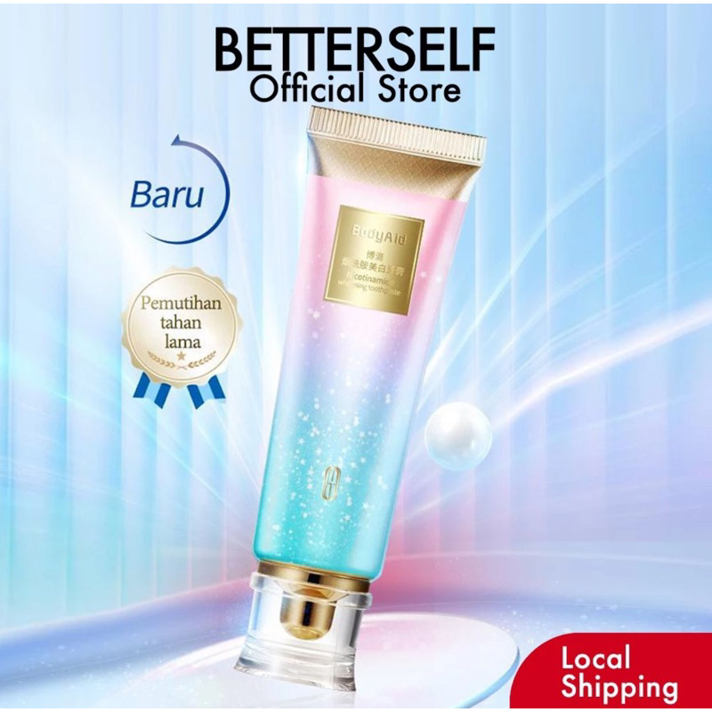 BodyAid Nicotinamide Teeth Whitening Toothpaste Ubat Gigi Mouth Care ...