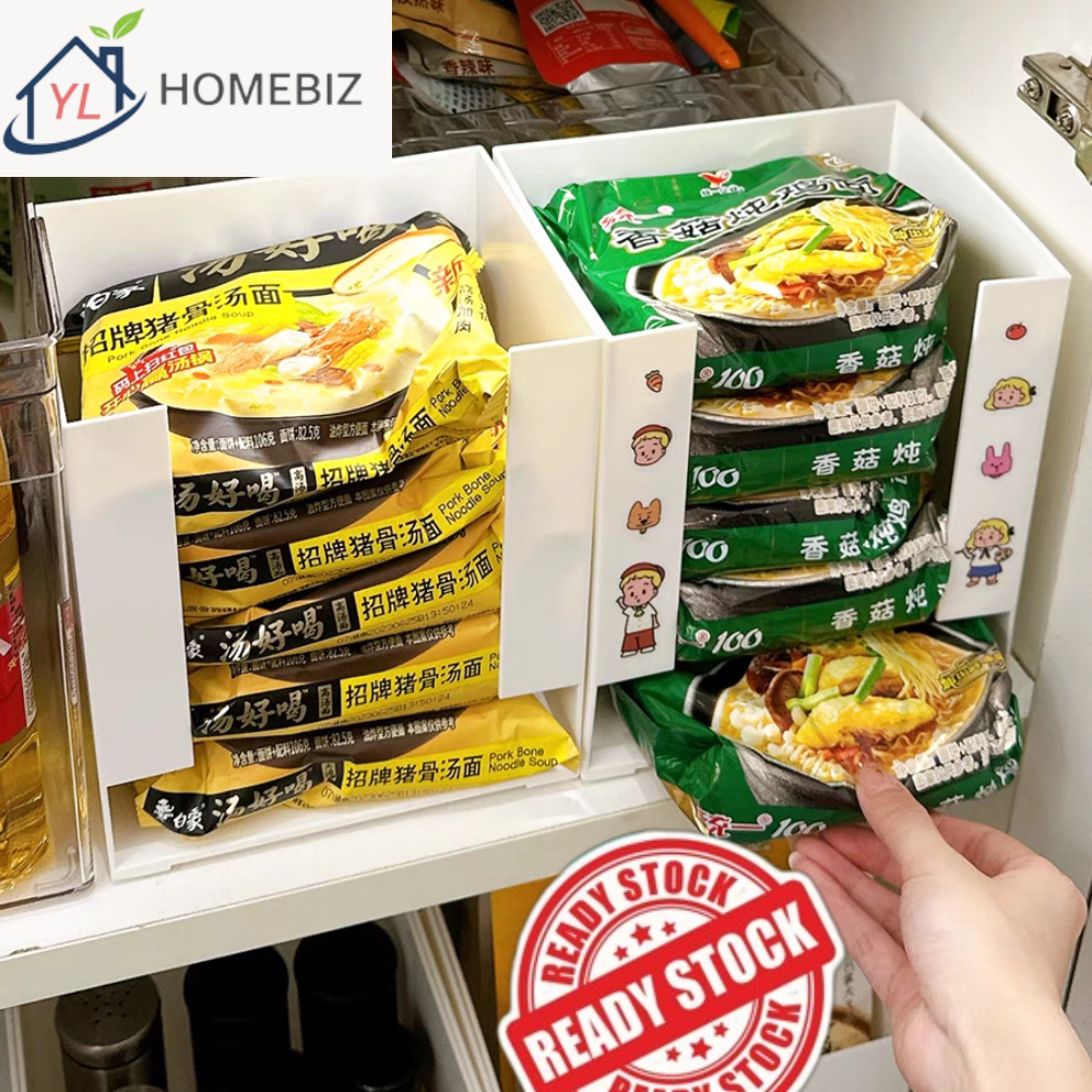 Kotak Simpanan Mee Segera Berpetak | Rak Laci Praktikal Untuk Dapur ...