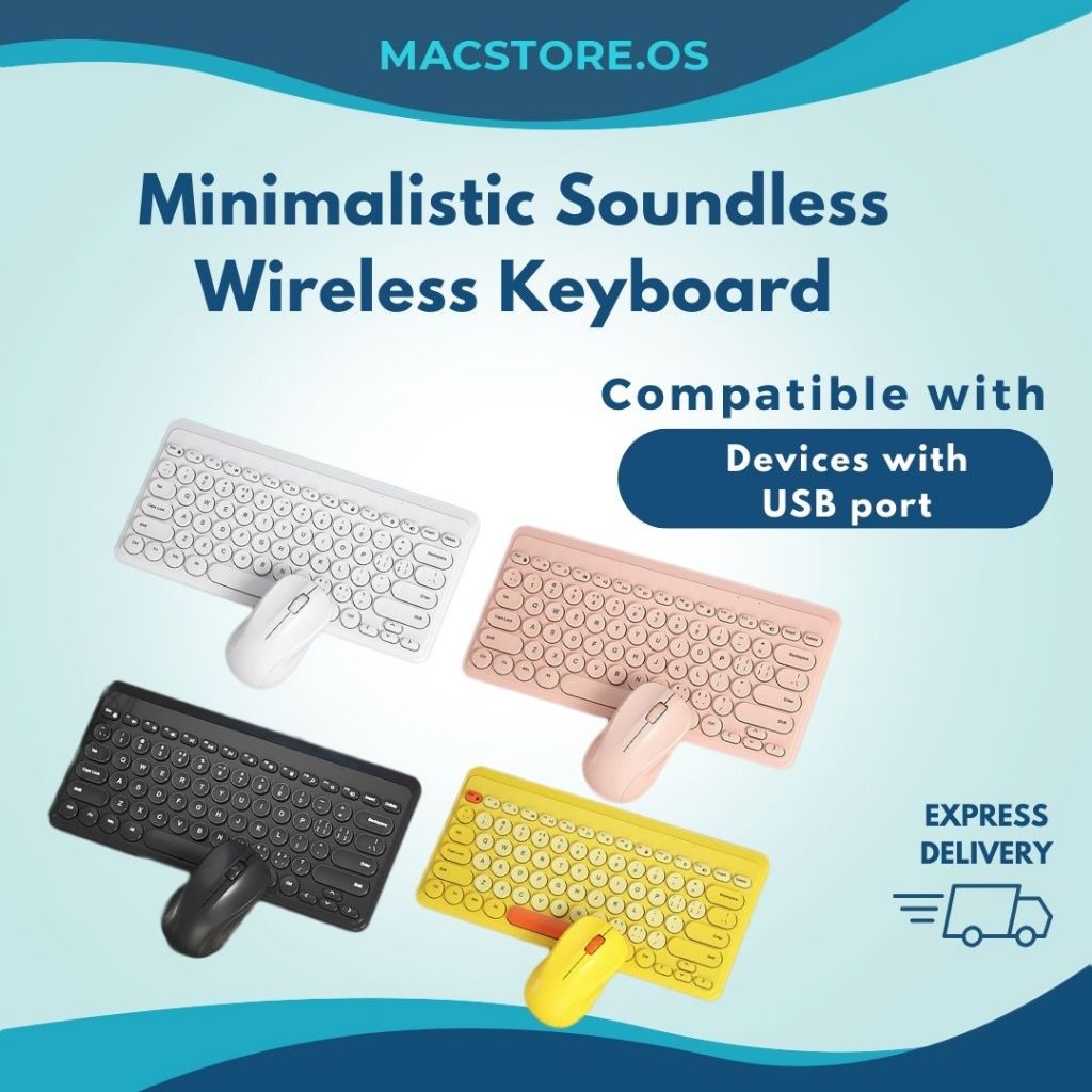Minimalistic Soundless Keyboard Mouse Set | Shopee Malaysia