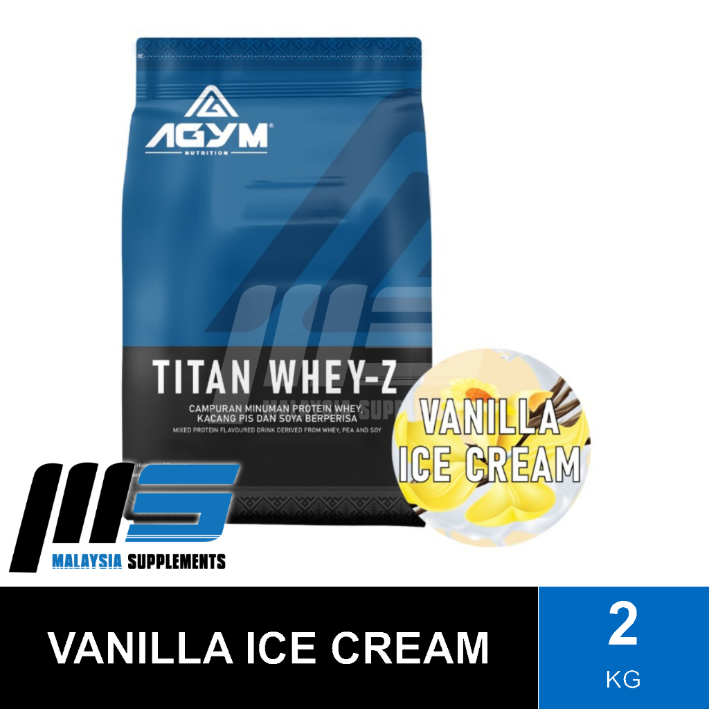 Agym Nutrition Titan Whey, (2KG) [FREE GIFT] - Protein, Halal Whey ...