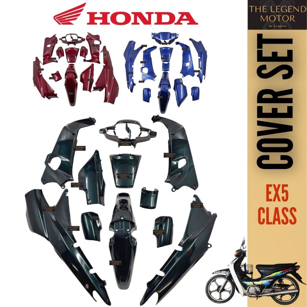 HONDA EX5 CLASS 110 CLASS110 CLASS COVERSET COVER SET BODY CAVER KAVER BODY SET COMPLETE RED ...
