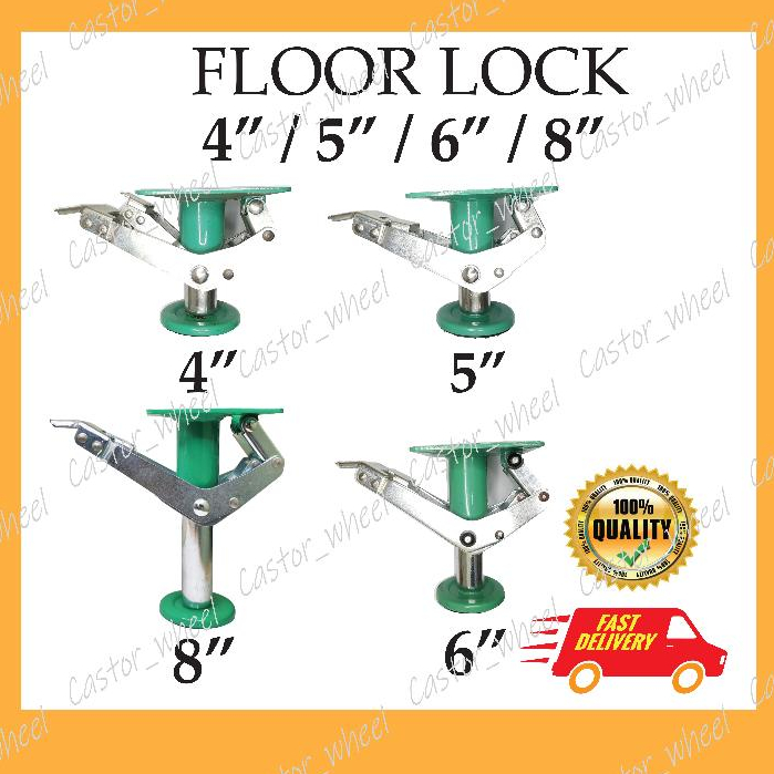 4" 5" 6" INDUSTRIAL FLOOR LOCK FOR CASTOR/CASTER WHEEL/DIY TOOLS | Shopee Malaysia