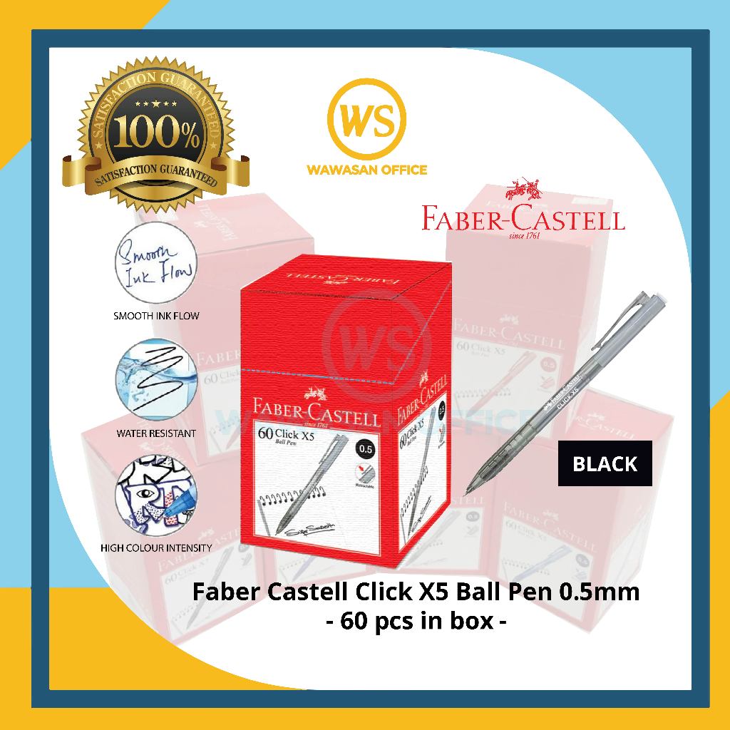 Faber Castell Click X5 X7 1 Box / 0.5mm 0.7mm Ball Pen / Faber Castell ...