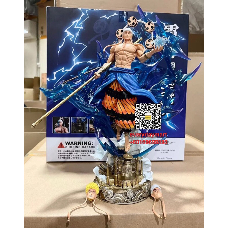 ONE PIECE💥ENEL 36cm THREE HEADS💥ACTION FIGURE TOYS STATUES🔥海贼王TOMATO ...