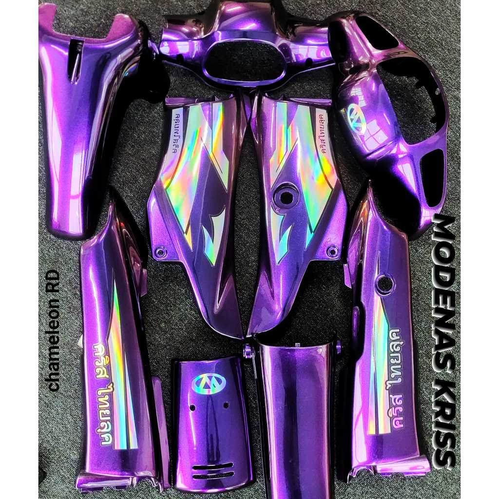 COVER SET MOTOR MODENAS KRISS 1/2/100/1FL/2FL CHROME STICKER | Shopee ...