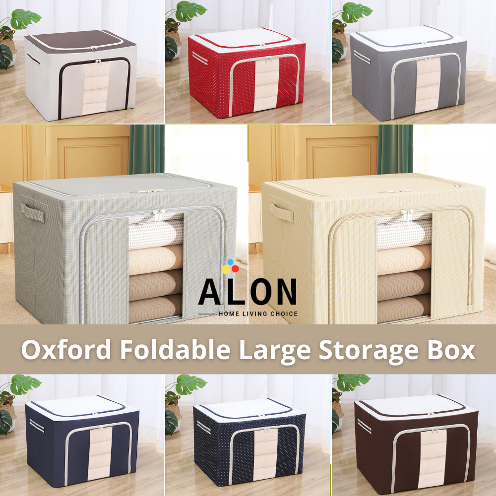 ALON 72L/100L Oxford Storage Box Folable Large Storage Box Clothes ...