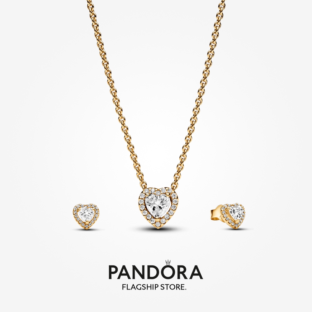 Pandora Sparkling Elevated Heart Necklace Gift Set - 45CM | Shopee Malaysia