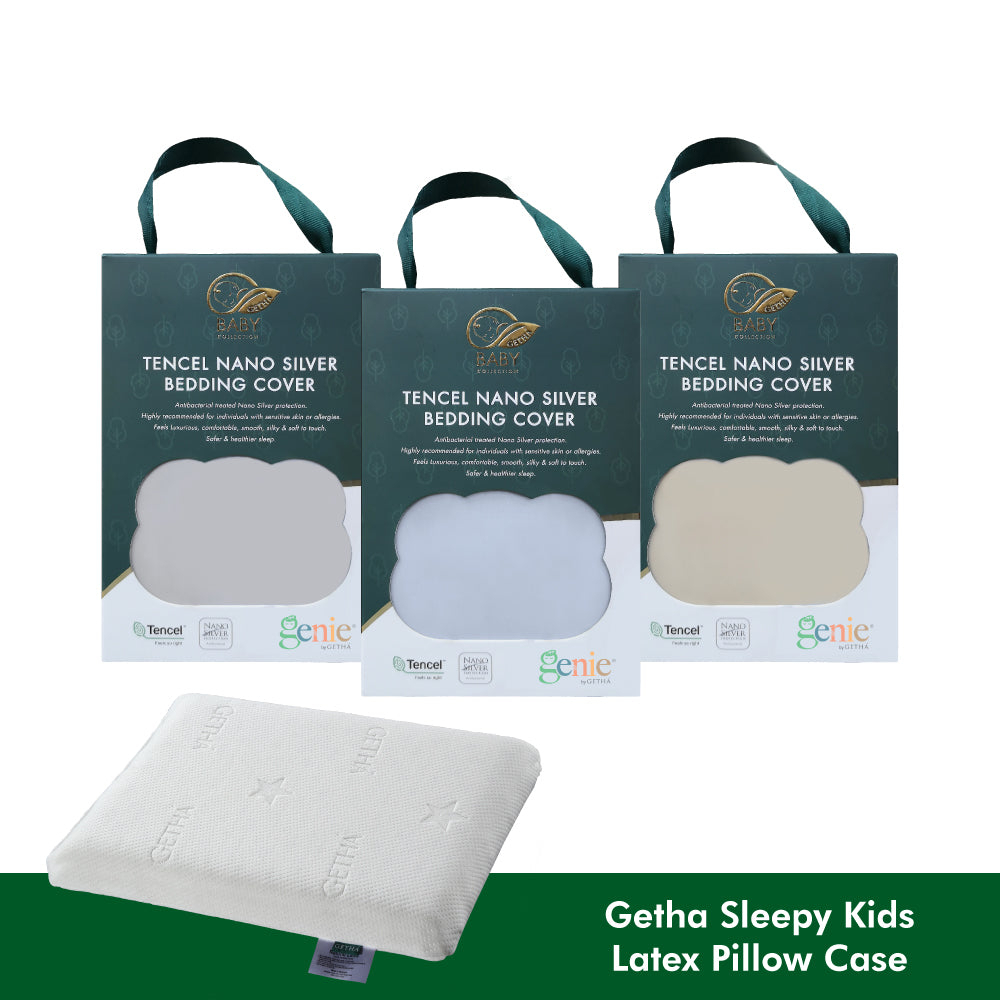 Getha Sleepy Kids Latex Pillow Case - Tencel Nano Silver Fabric ...