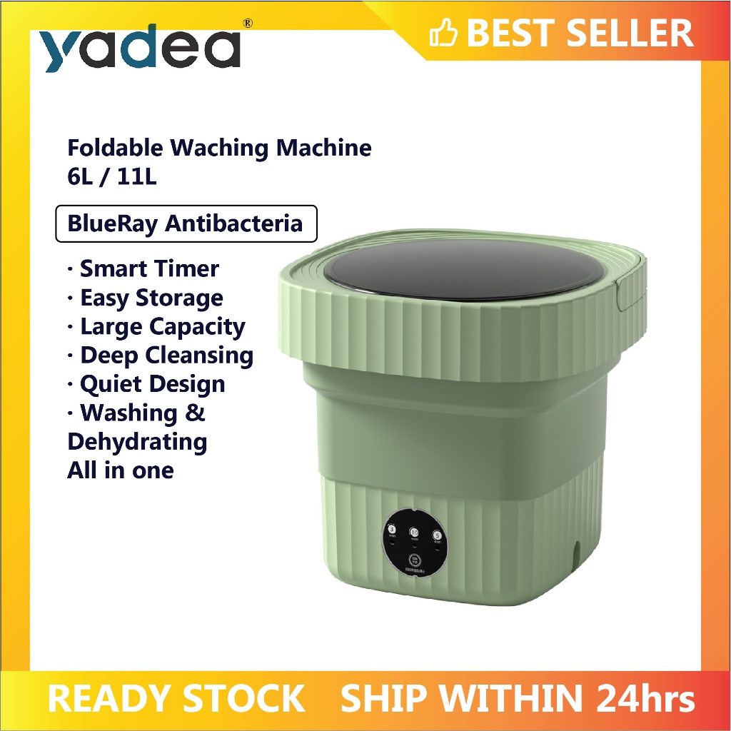 YADEA 6L/11L Mini Washing Machine with Dryer Mesin Foldable Portable ...