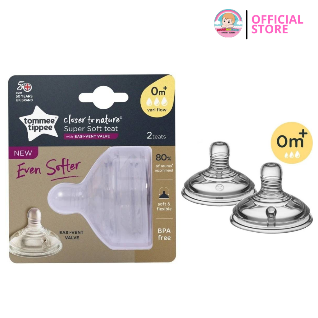 Tommee Tippee Closer To Nature Super Soft Teat - Vari Flow | Shopee ...