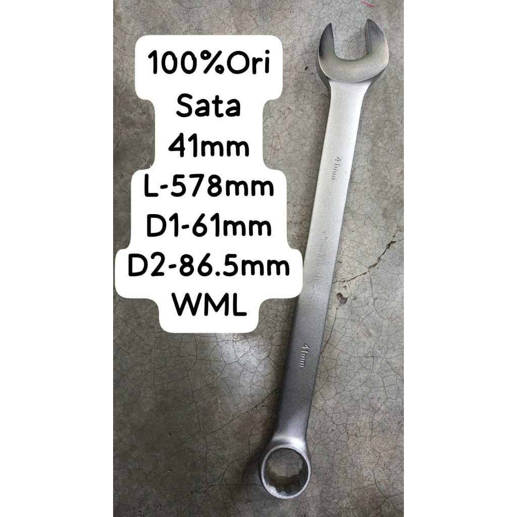 SATA 41MM MATTE FINISHED COMBINATION WRENCH SPANNER 41MM (40245 ...
