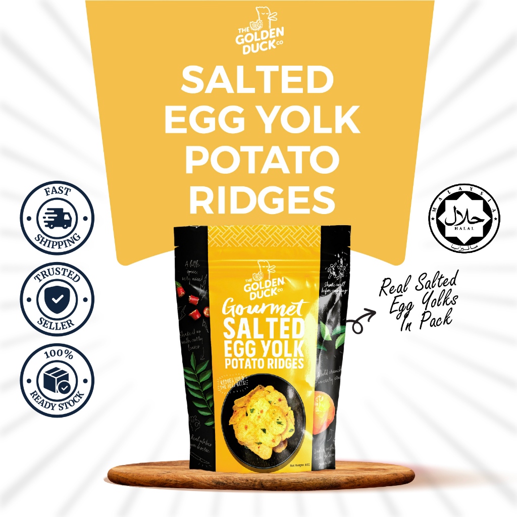 The Golden Duck Salted Egg Yolk Potato Ridges Potato Chips Snacks ...