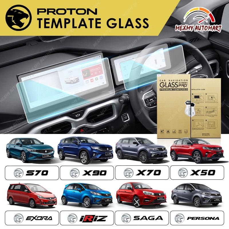 PROTON X50 X70 X90 S70 SAGA PERSONA EXORA Tempered Glass Head Unit ...