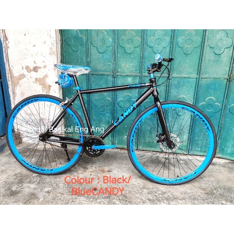Basikal Fixie HTG CANDY 700 Disc Brake ,ringkas dan colourful sesuai ...