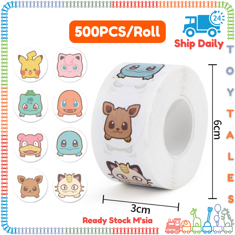 ToyTales 🍭 POKEMON STICKER 500pcs 🍭 Bulbasaur Charmander Jigglypuff ...