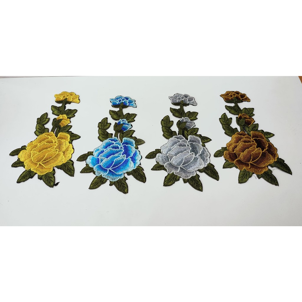 ( ML 3125 ) dokoh kain bunga sulaman bergam tampal / embroidery flower ...