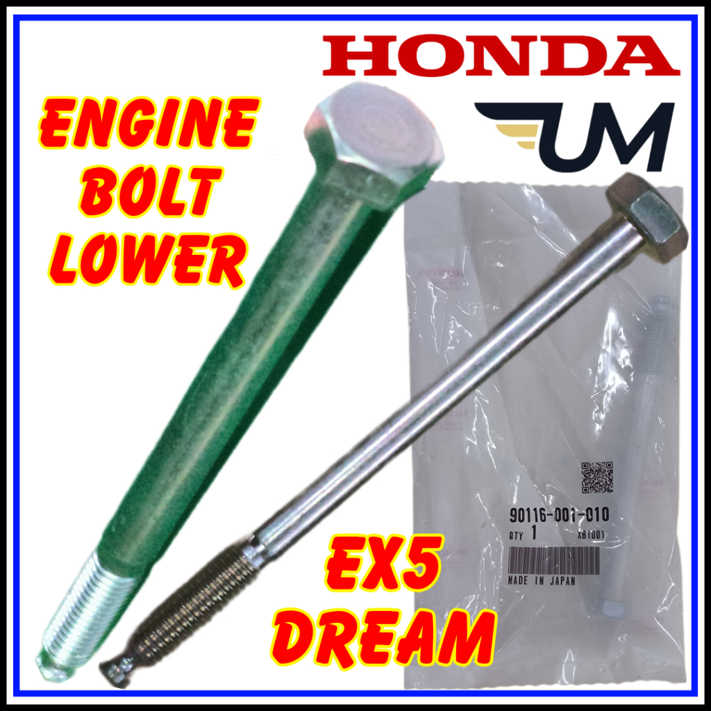 HONDA EX5 DREAM ENGINE SHAFT BOLT LOWER 90116-001-010 100% ORIGINAL BSH ENJIN SAB BAWAH SUB ...