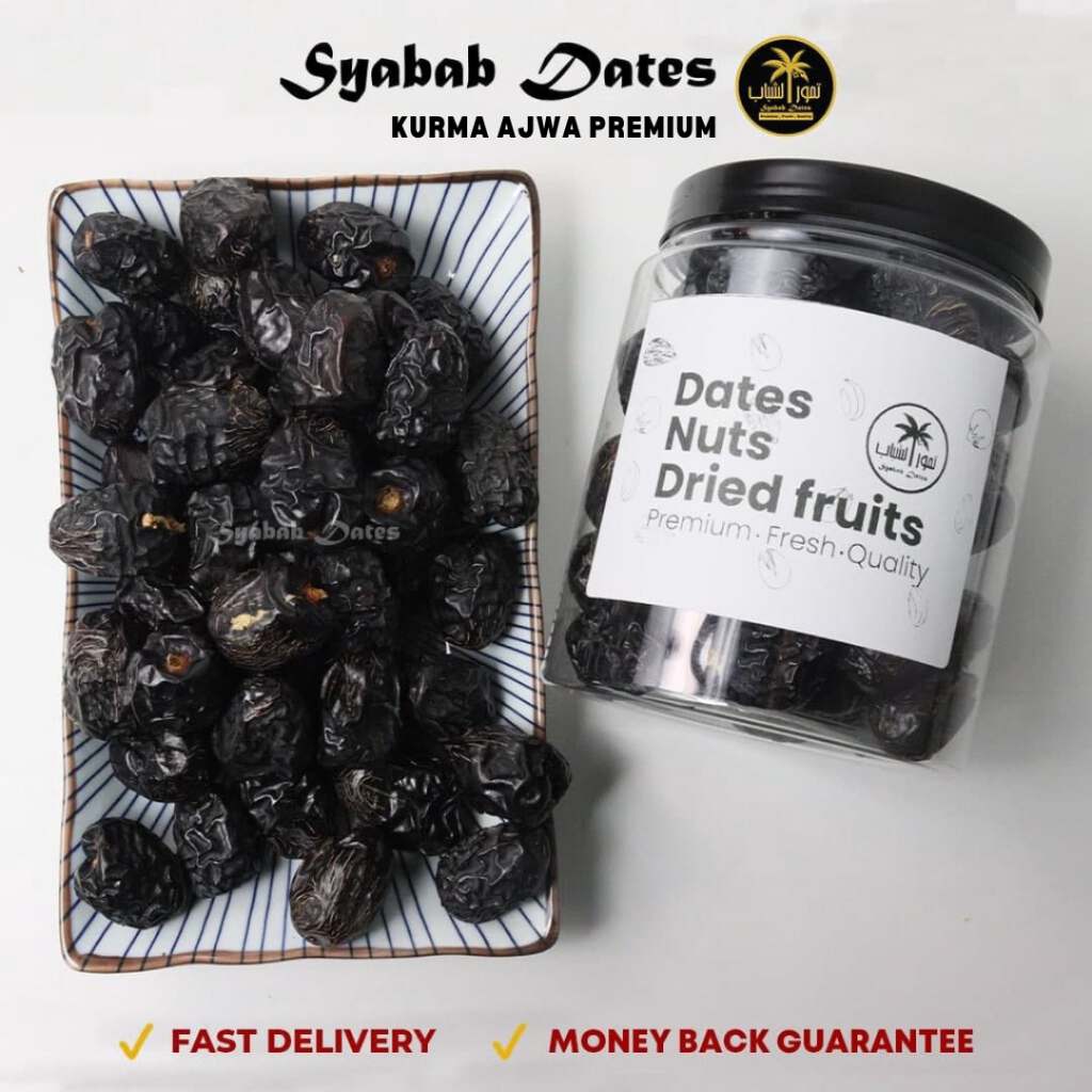 New!! Syabab Dates >Kurma Ajwa Medium 500g/1KG | Shopee Malaysia