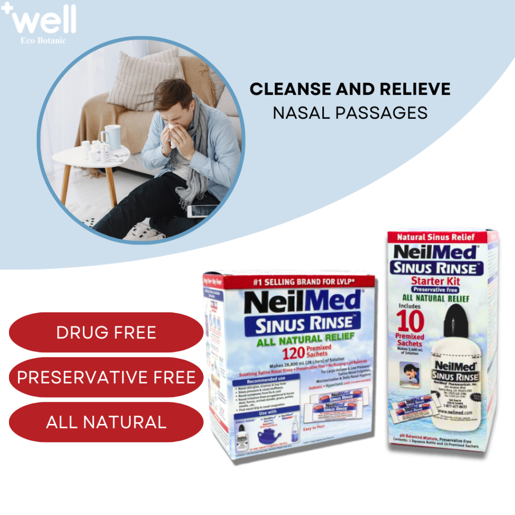 NeilMed Starter Kits Adult Bottle+10's / Sinus Rinse 120's -- sinus ...