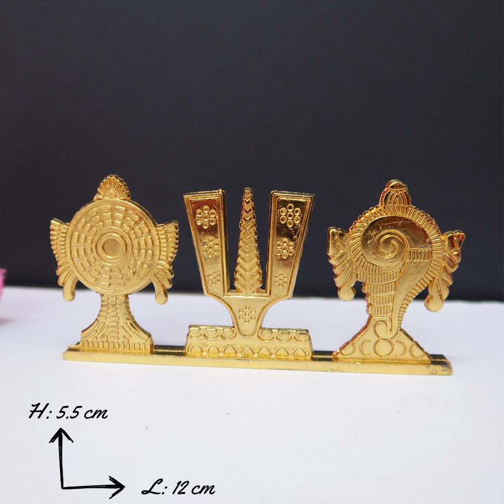 Tirupati Balaji Symbol Stand Shankh Chakra for Car Dashboard Home ...