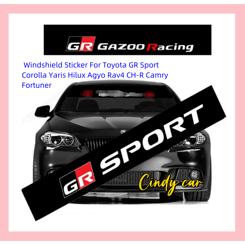 Windshield Sticker For Toyota GR Sport Corolla Yaris Hilux Agyo Rav4 CH ...