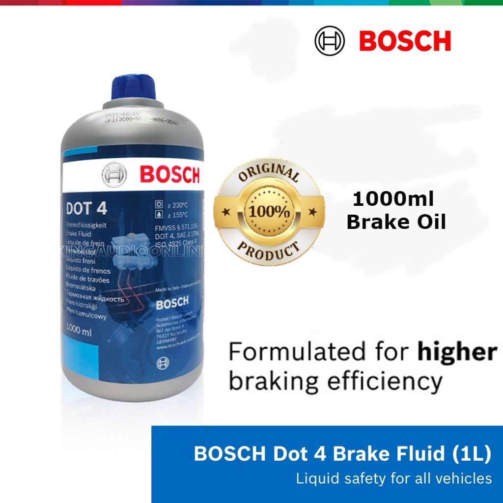 100% Original BOSCH DOT 4 Brake Oil (1000 ml ) | Shopee Malaysia