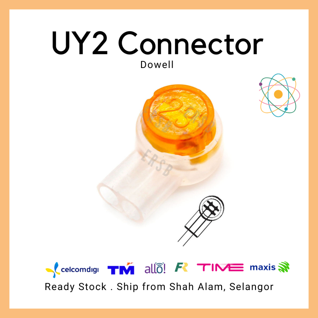 Dowell UY2 Connector; 100PCS UY2 Network Cable Connectors, Telephone ...