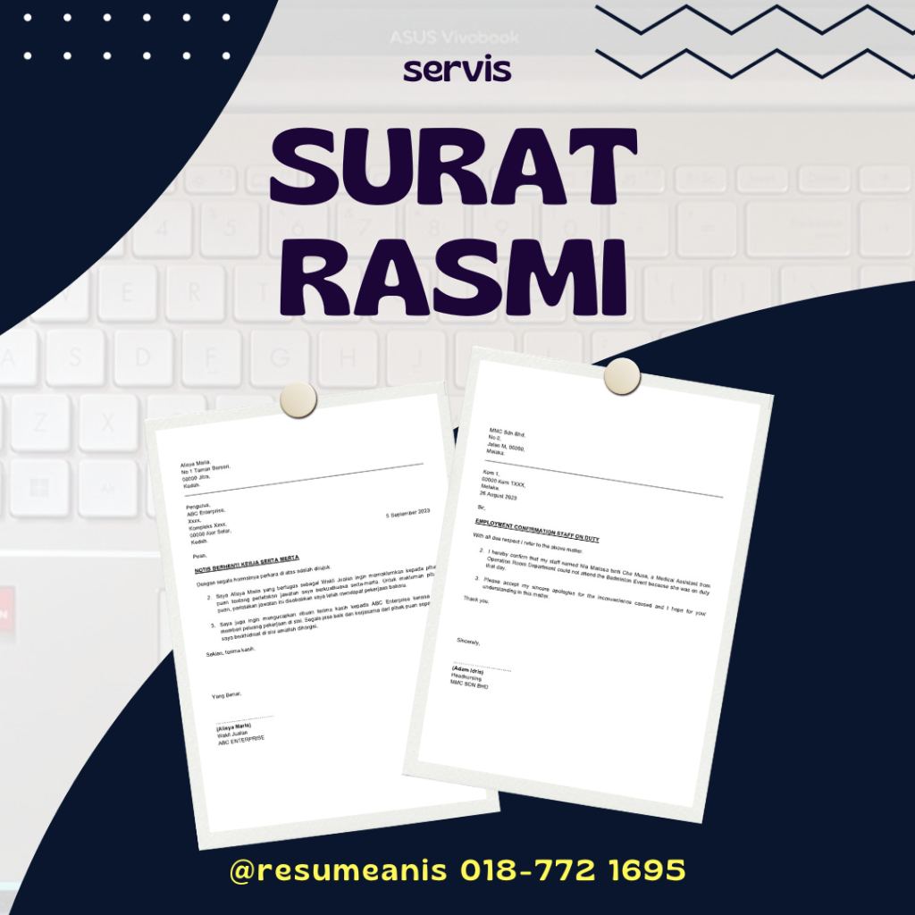 SURAT RASMI | SERVIS BUAT SURAT RASMI | Shopee Malaysia