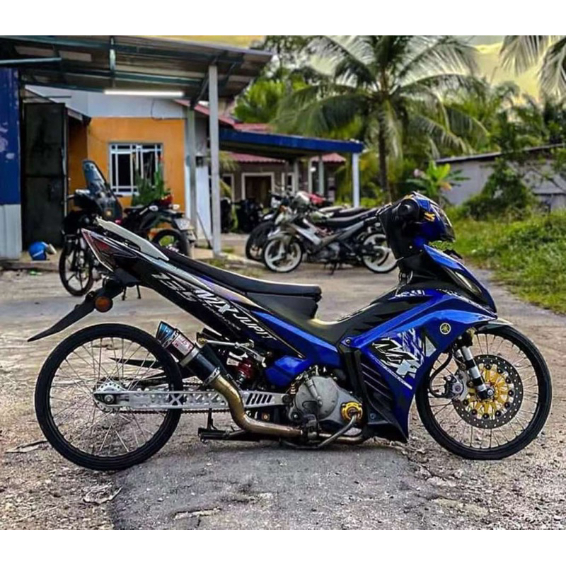 Cover Set Lc135 V2-V7 Mx King Jupiter (White/Black)(Full Black ...