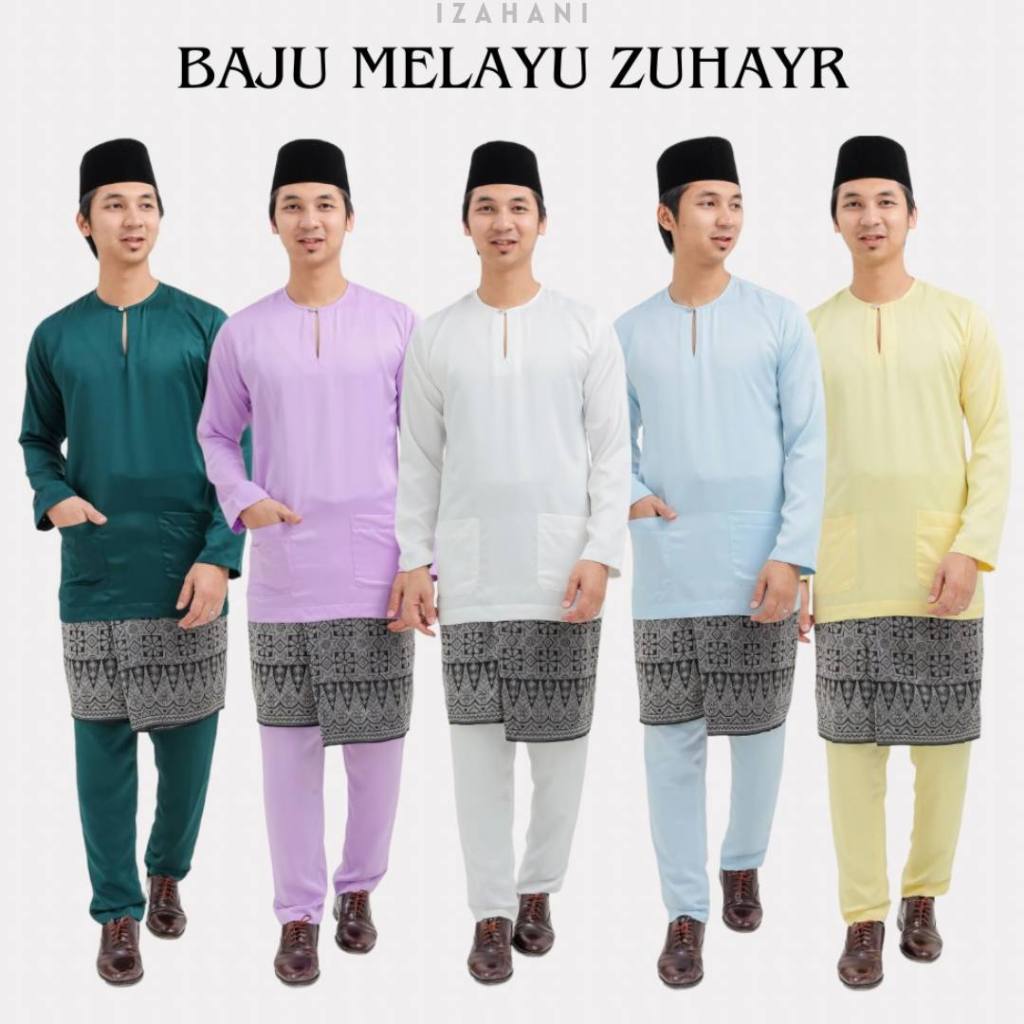 Hot raya 2024 baju melayu teluk belanga, baju melayu zuhayr sedondon dewasa&kanak-kanak ...