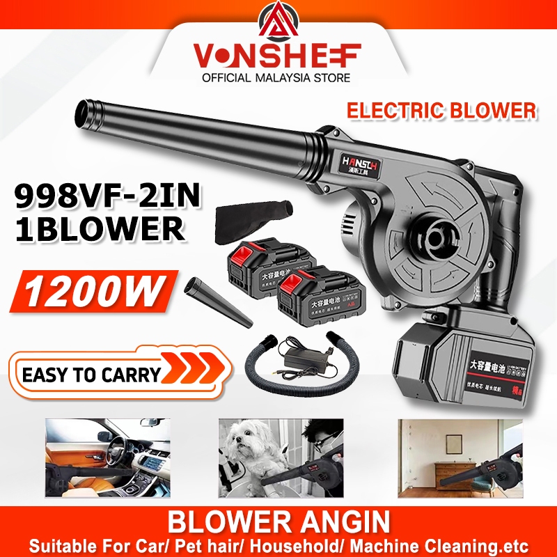 1200W Cordless Blower Angin Air Blower Cordless Vacuum Blower Vacuum ...