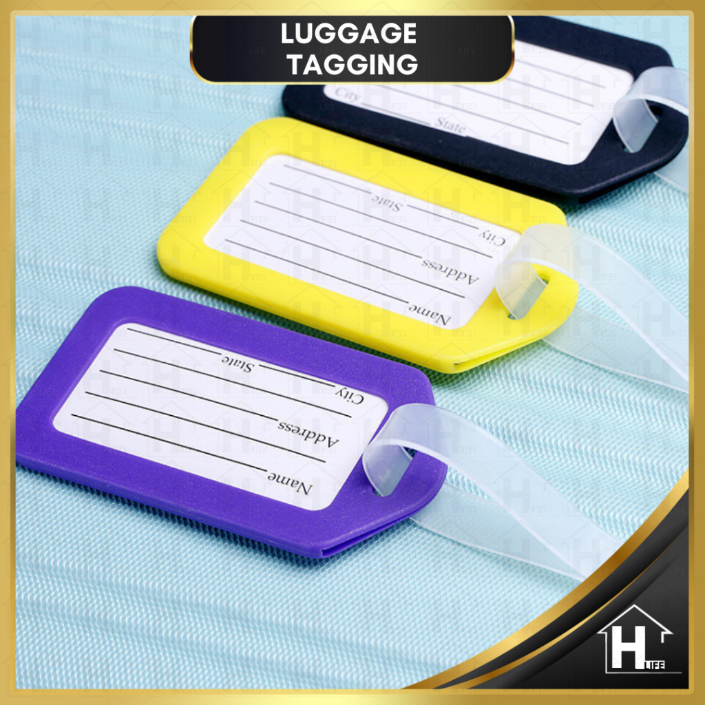 1 Sets [READY STOCK] TRAVEL LUGGAGE TAG PLASTIC MULTIPLE COLOREADDRESS ...