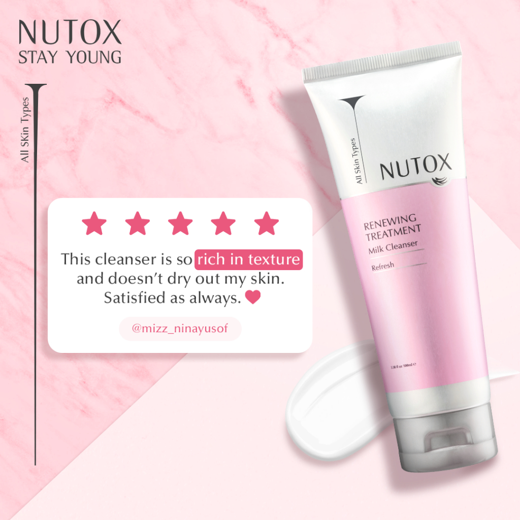 NUTOX Renewing Treatment Milk Cleanser Refresh - All Skin Types (100ml ...