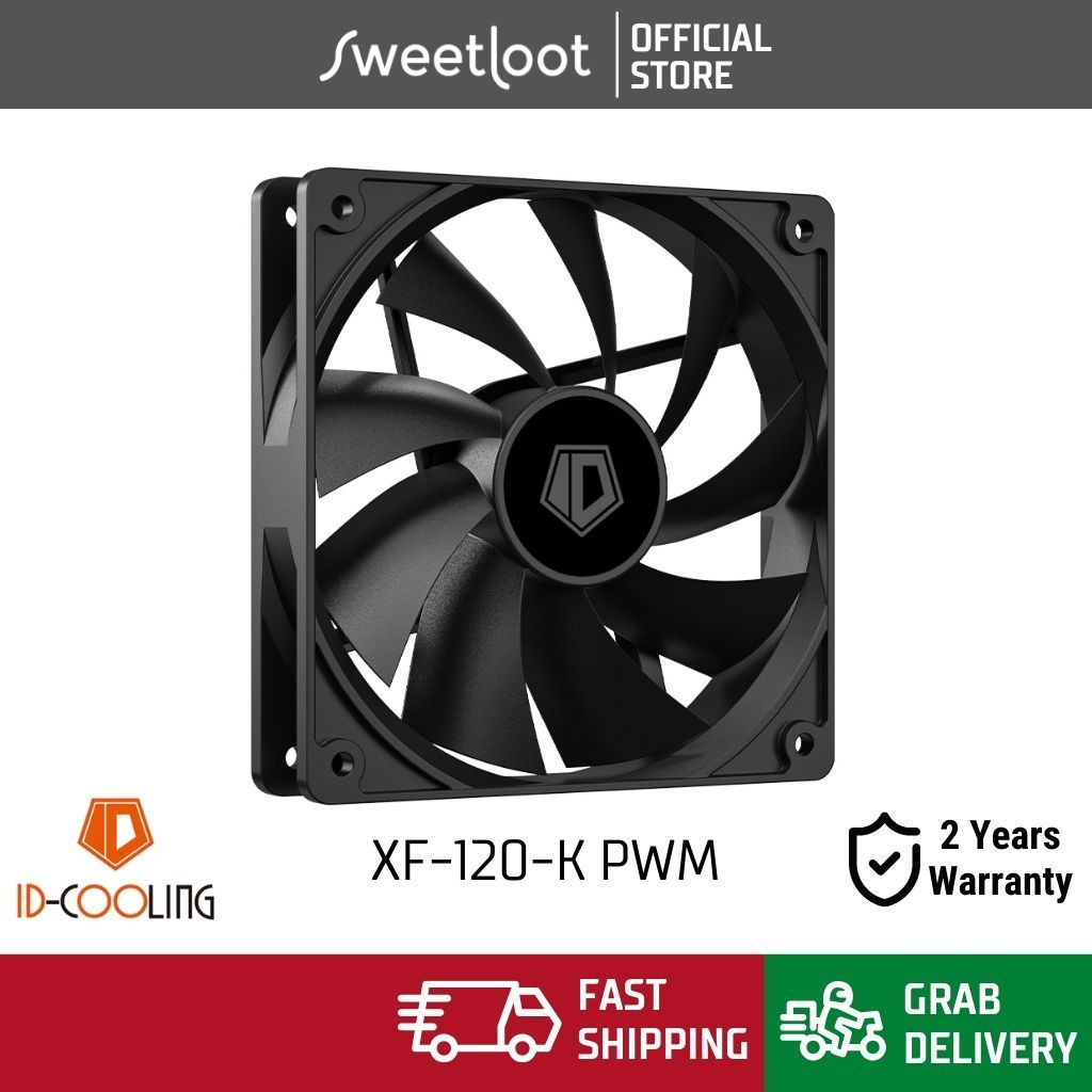 ID-Cooling XF-120-K / XF-12025-SD-K 120mm PWM Static Pressure Stealth ...