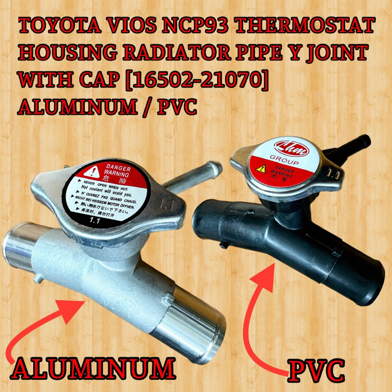 TOYOTA VIOS NCP93 THERMOSTAT HOUSING RADIATOR PIPE Y JOINT WITH CAP ...