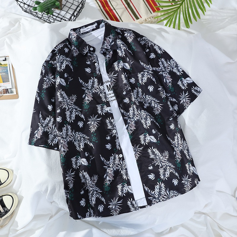 Baju Hawaii T-Shirt Men Women Beach T-shirt Hawaii lelaki Bunga Raya ...