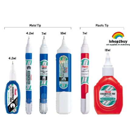 Pentel Liquid Paper Correction Pen Express Quick Dry Artline Correction ...