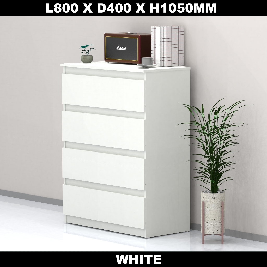 Mobilia 4 Layer Storage Chest of Drawer / Almari Laci / Wardrobe ...