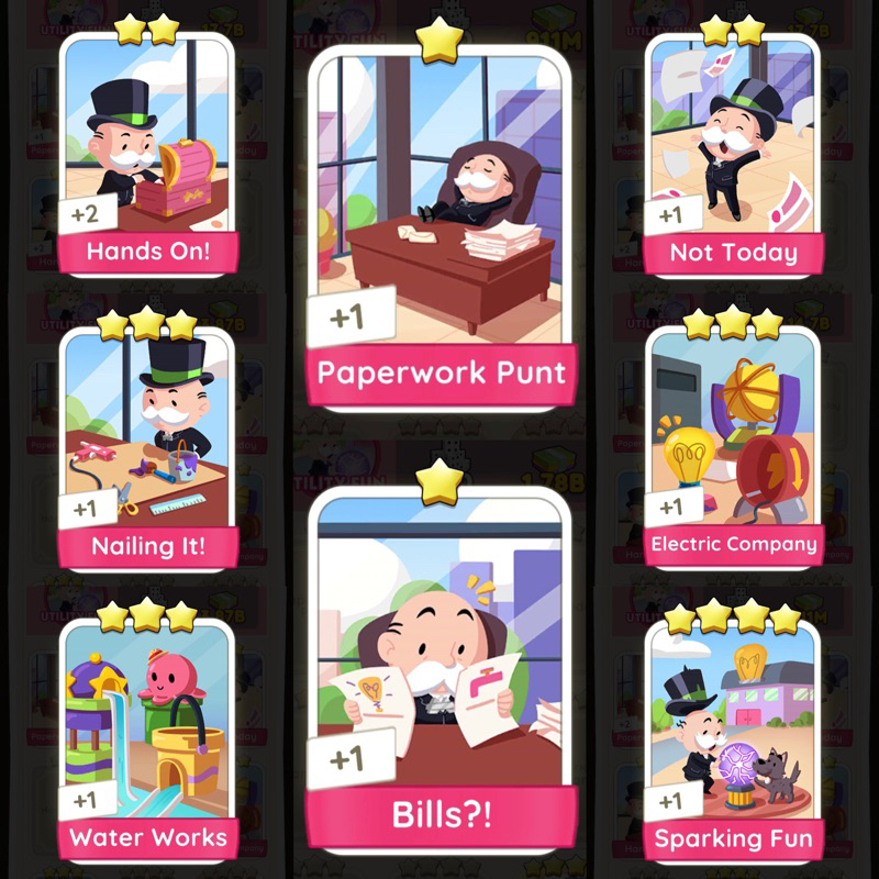 Monopoly Go Sticker Set 11 UTILITY FUN | Shopee Malaysia