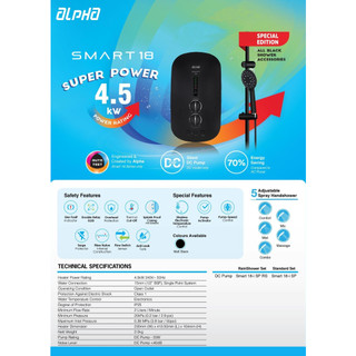 ALPHA Smart 18i/E DC Pump or Non Pump Instant Water Heater | Shopee ...