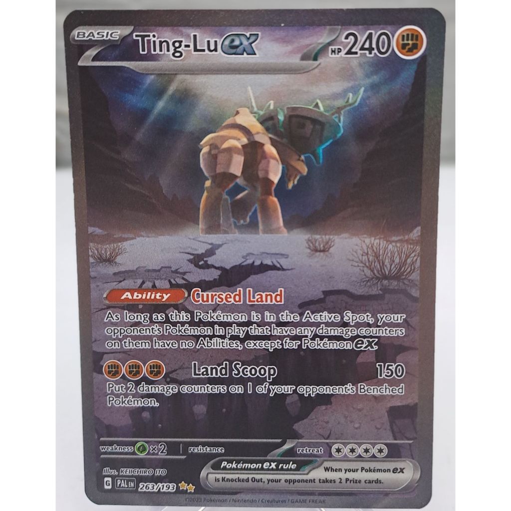 Pokemon TCG Card Ting-Lu ex 263/193 SV02 Paldea Evolved Special Rare ...
