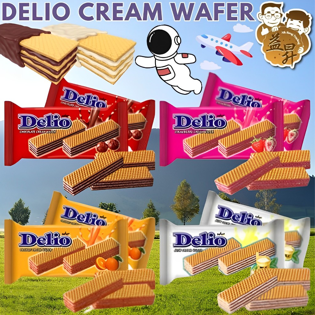 24 packs x 16gm - Oriental Delio Cream Wafer [Chocolate / Strawberry ...