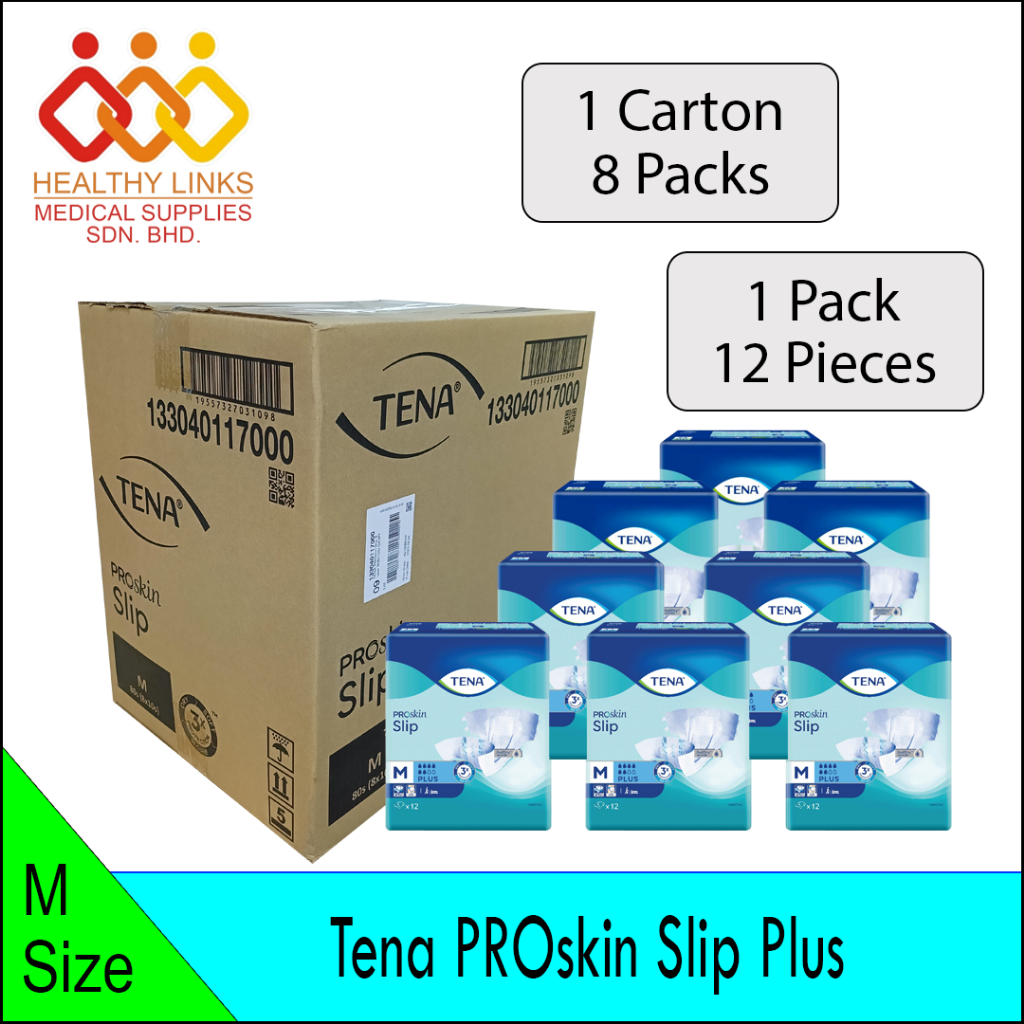 [Fast Delivery] Tena PROskin Slip - Plus (1 Pack 12 Pieces) / Super (1 Pack 10 Pieces) Slip Plus ...