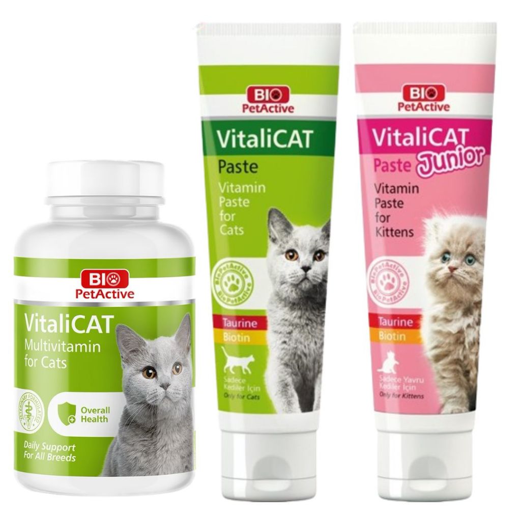 BioPetActive VitaliCat Multivitamin Tablets (150's) / Cat Paste (100ml ...