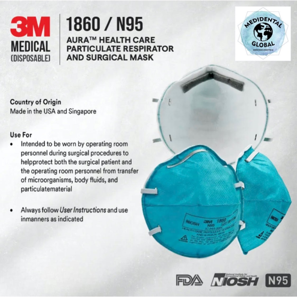 1860 Health Care Particulate Respirator and Surgical Mask , N95 [READY ...