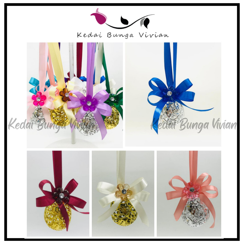 50pcs Handmade Bunga Telur Kerawang Gantung dgn Ribbon| Bunga Telur ...