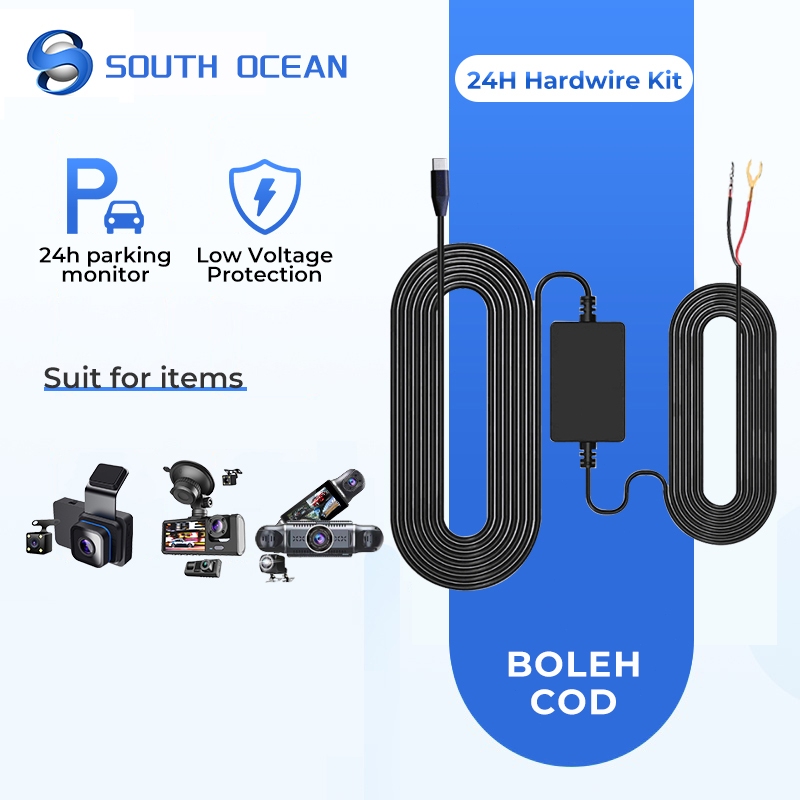 South Ocean Mini USB Type C Dash Cam Hardwire Kit 12V-24V/5V | Shopee ...
