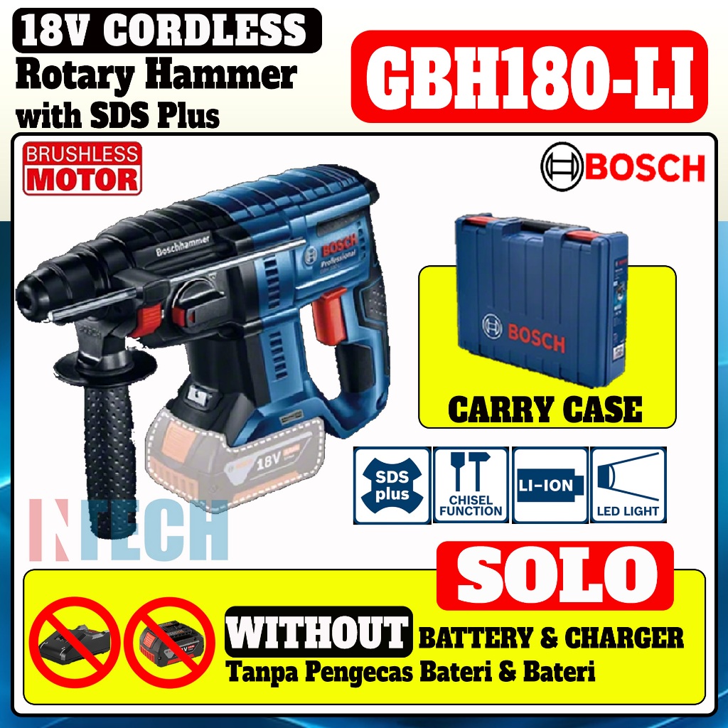 BOSCH GBH185-LI OR GBH180-LI 18V CORDLESS ROTARY HAMMER BRUSHLESS MOTOR ...