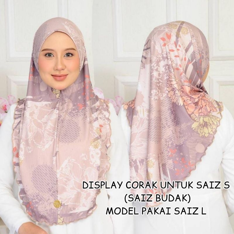 NEW TUDUNG BUDAK TUDUNG SARUNG CORAK 5D/TUDUNG LAYLA PLEATED BUDAK ...