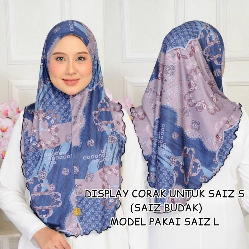 NEW TUDUNG BUDAK TUDUNG SARUNG CORAK 5D/TUDUNG LAYLA PLEATED BUDAK ...